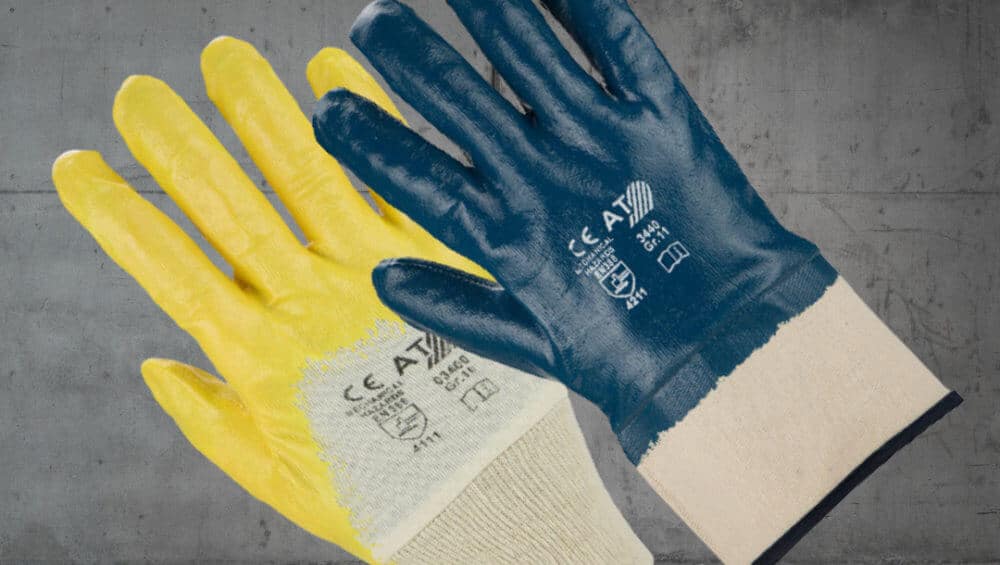 Nitril Arbeitshandschuhe mit Stickbund